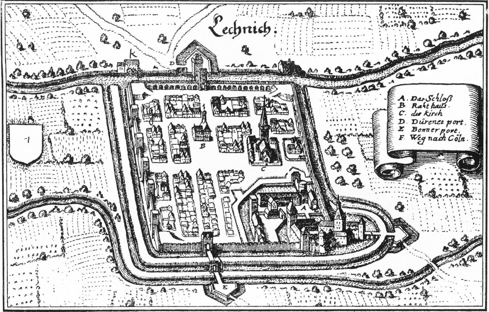 Kurkölnische Landesburg und Stadtbefestigung Lechenich Erftstadt ...